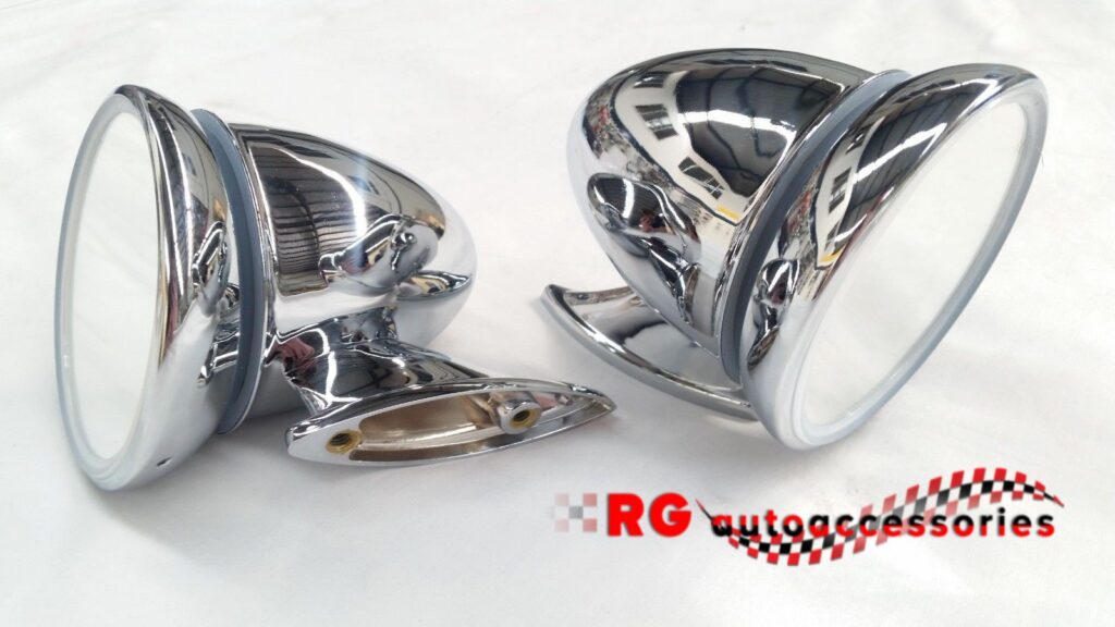 FORD FALCON XA XB XC UNIVERSAL STAINLESS BULLET CONE MIRRORS OLD SCHOOL ...