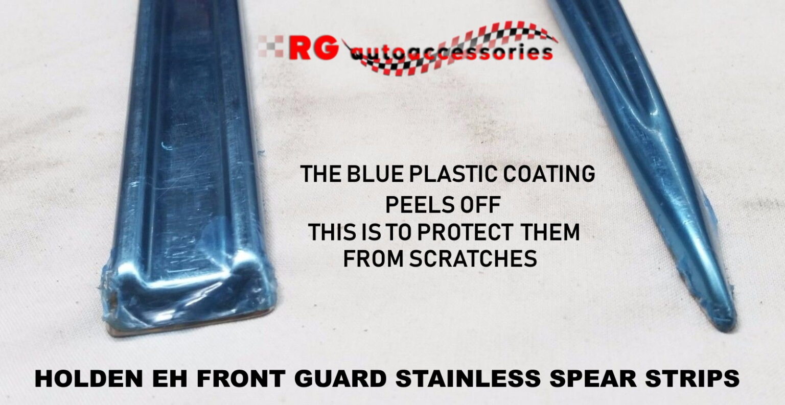 HOLDEN EH FRONT GUARD SPEAR STAINLESS BODY STRIP MOULDS WITH FREE ...