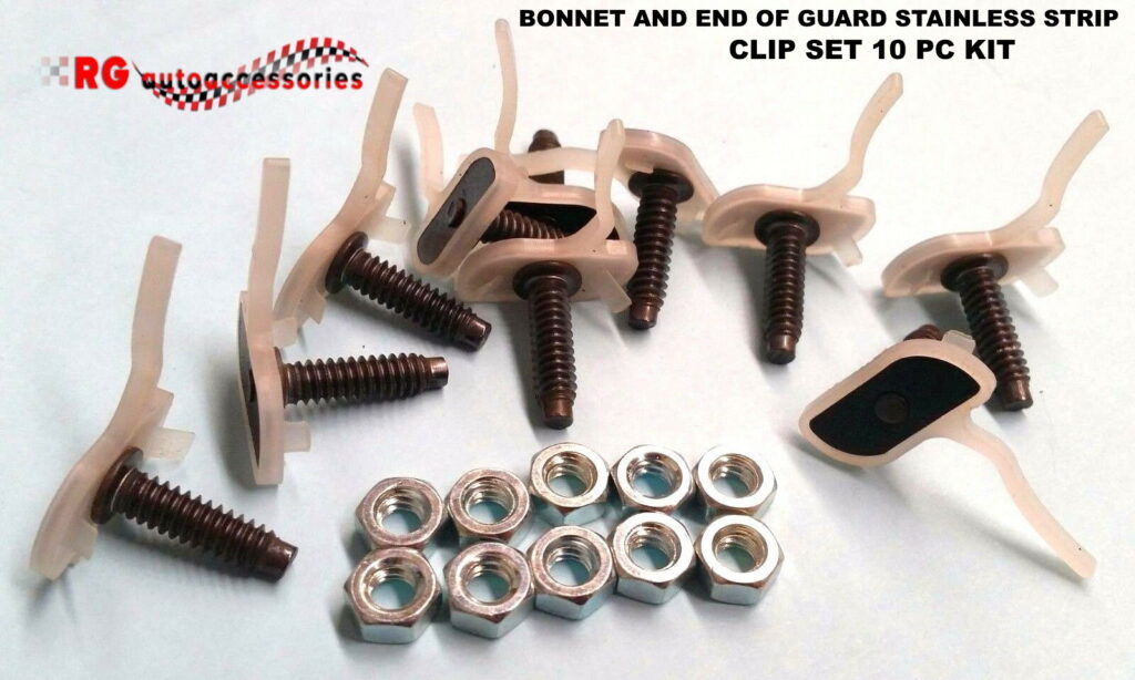 FORD FALCON XA XB XC BOOT OR BONNET MOULDING CLIPS X 10 TO SUIT SEDAN ...