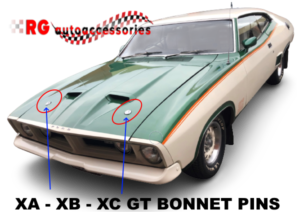 FORD FALCON XA XB XC GT COUPE SEDAN AND WAGON BONNET HOOD PINS SOLD AS ...