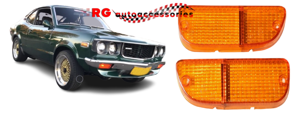 MAZDA RX3 / 808 / RX4 929 LUCE FRONT BUMPER PARK LIGHT LENSES PAIR ALL ...