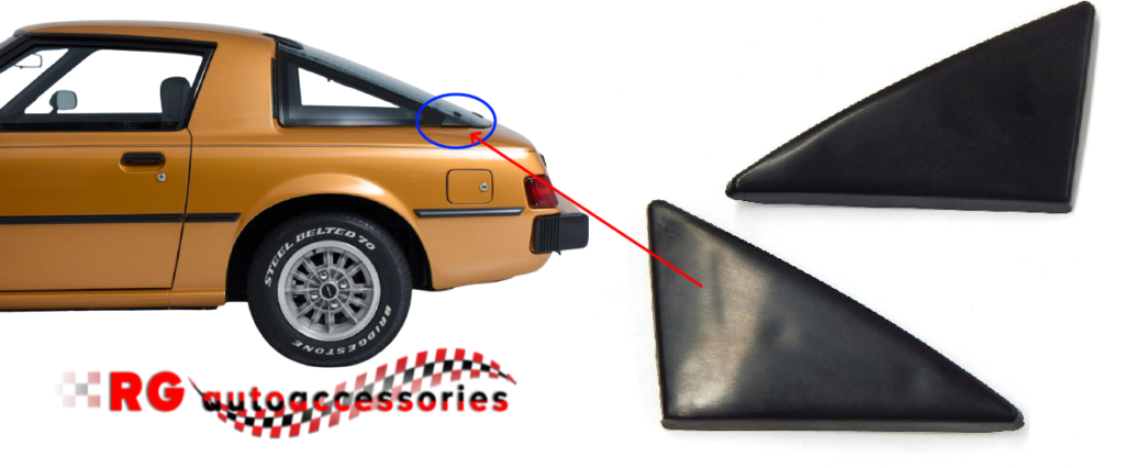 MAZDA RX7 SERIES 1 , 2 & 3 REAR WINDOW 1/4 QUARTER PLASTIC GARNISH ...