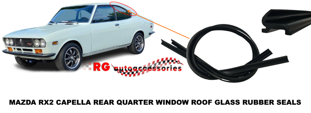 MAZDA RX2 CAPELLA 616 618 COUPE REAR ROOF SIDE GLASS RUBBER SEAL WITH ...