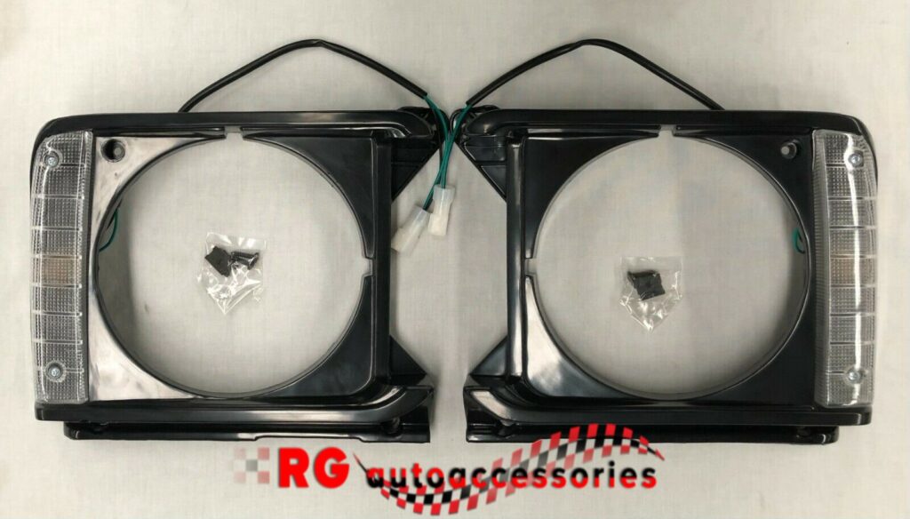 TOYOTA HILUX RN30 RN46 1979 4WD 4×4 HEADLIGHT SURROUNDS PAIR WITH ...